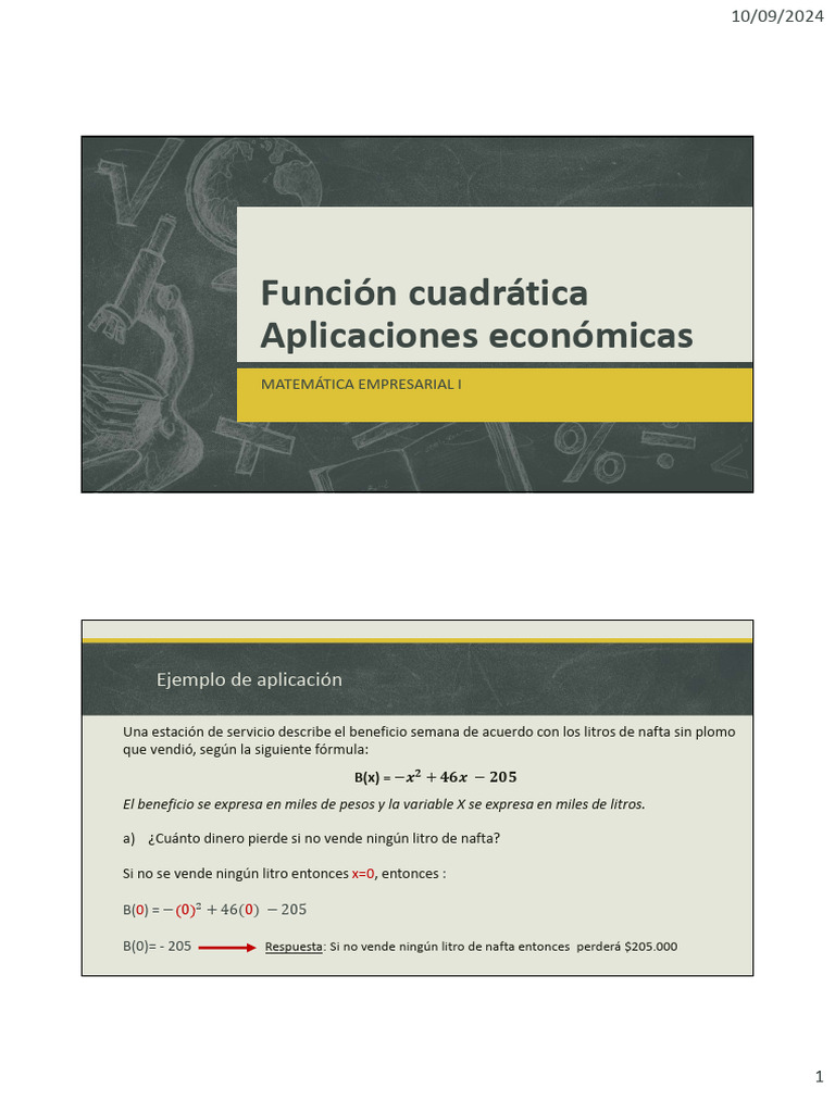 F.Cuadr__tica__Aplicaci__n_econ__mica__pdf | PDF | Matemáticas