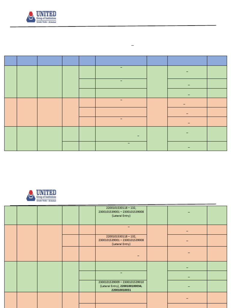 2nd Year External Lab Schedule (22-07-2024) . | PDF