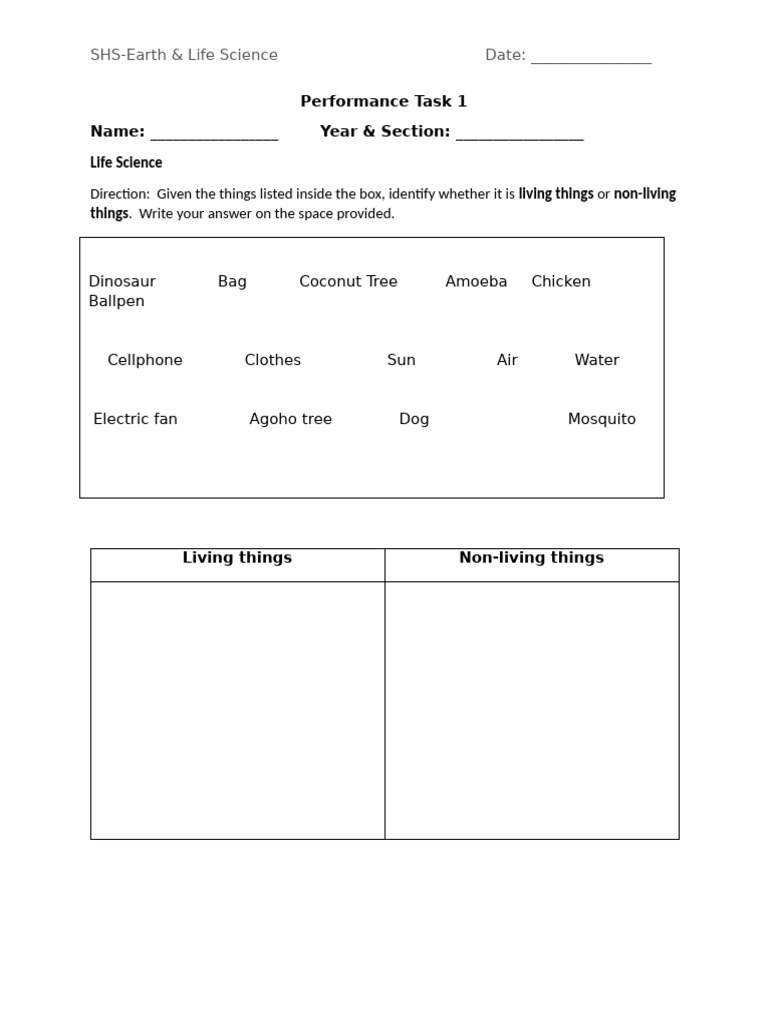 TVLEarth and Life Q2 Performance Task 1 | PDF