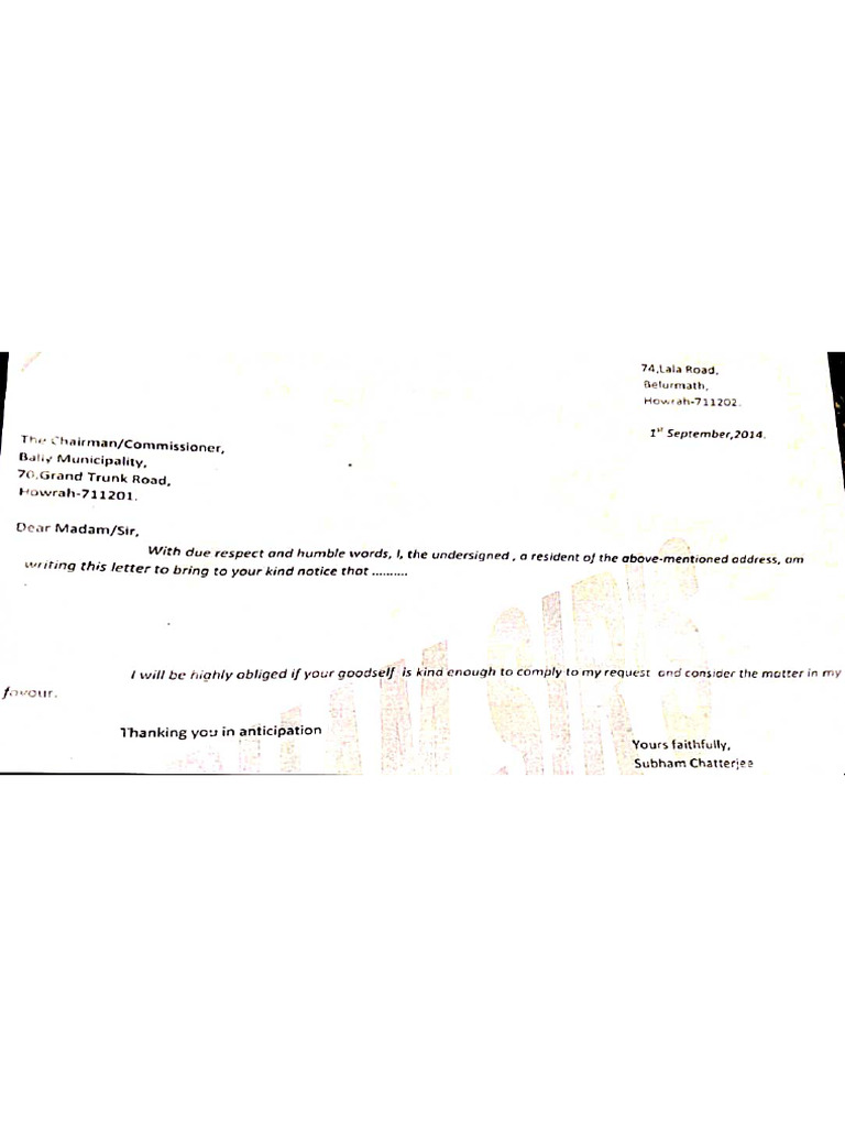 Letter Format (Icse) - Official | PDF