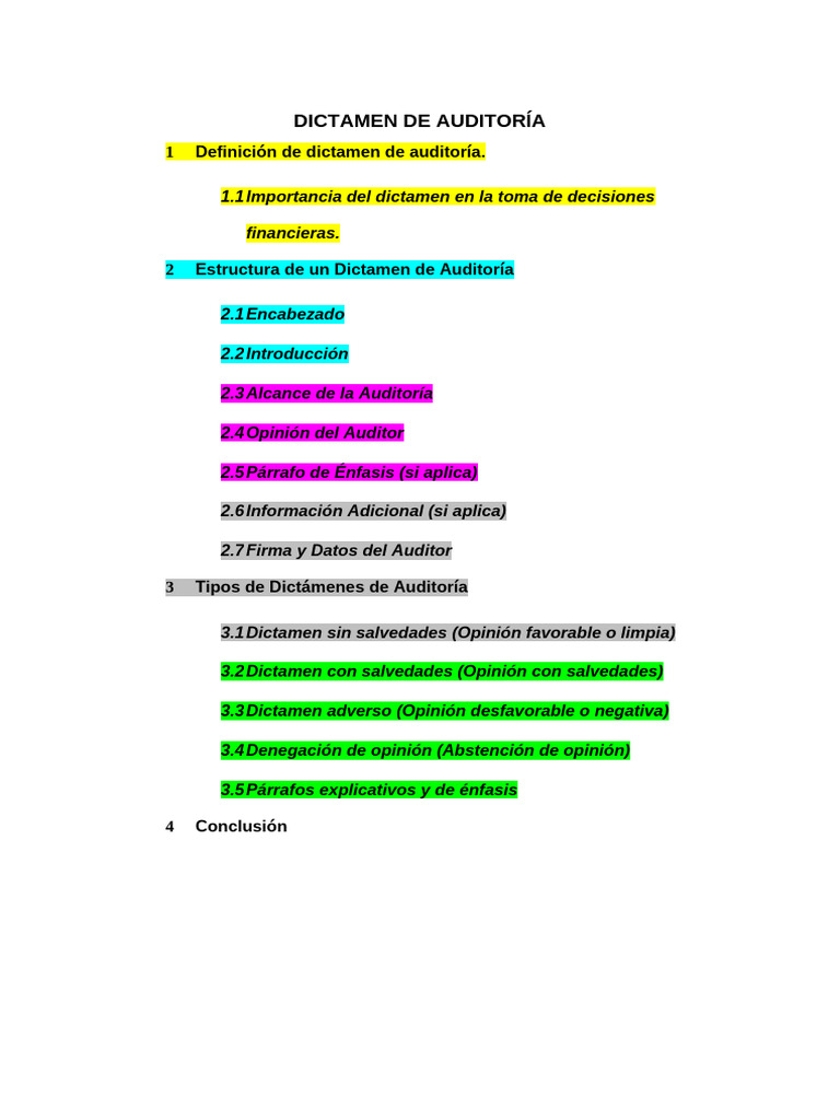Dictamen de Auditoría | PDF