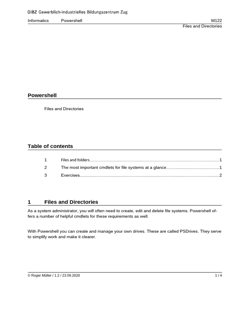 PowerShell Cmdlets for File Management | PDF | Computer File | Directory (Computing)