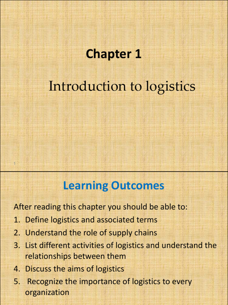 Chapter 1ô ò å Pdf Logistics Supply Chain