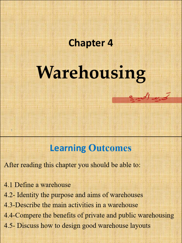 Chapter 4 - 230521 - 005403 | PDF | Warehouse | Logistics