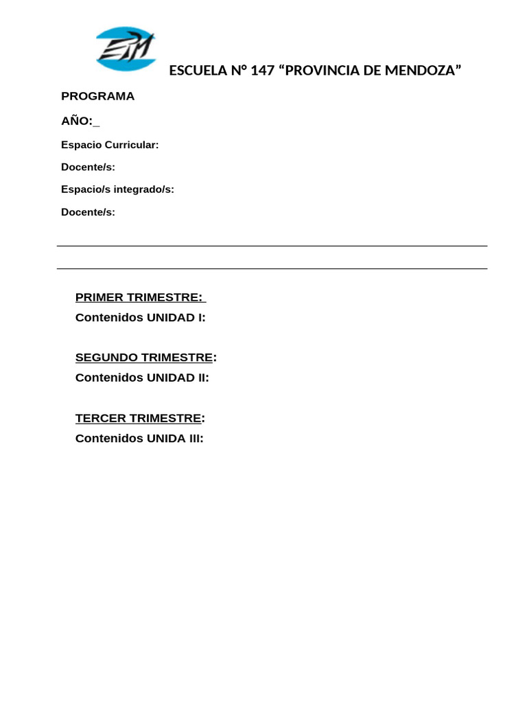 Programa - Modelo 2024 | PDF