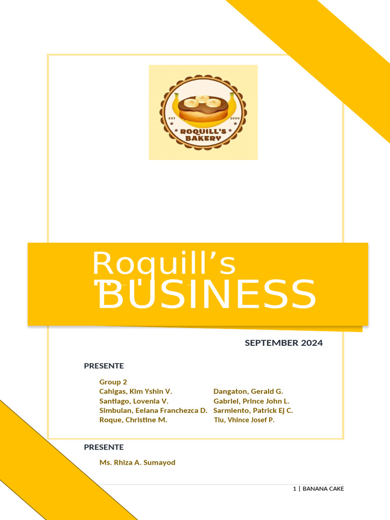 Bp Banana Cake-Official 2 | PDF | Revenue | Cakes