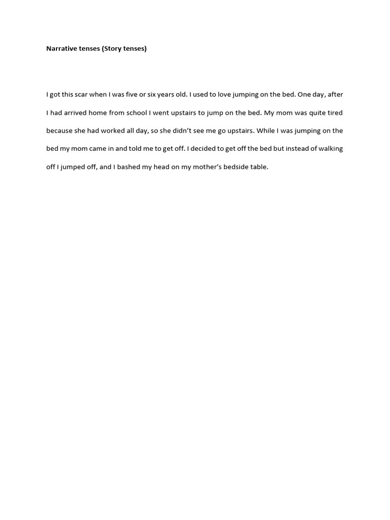 Narrative Tenses B1 - Scar | PDF