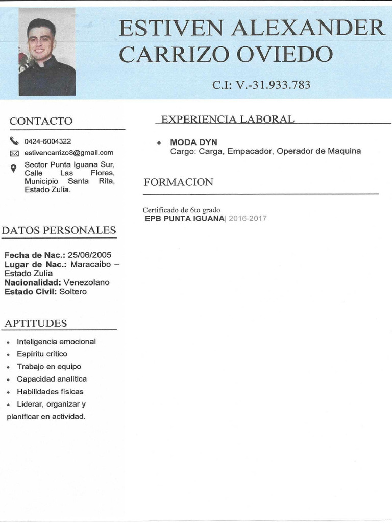 Estiven Carrizo | PDF