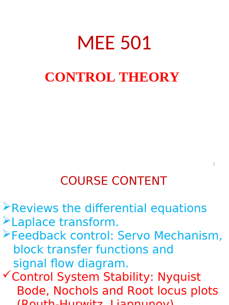 Control System Stability Analysis Techniques | PDF | Control Theory | Stability Theory