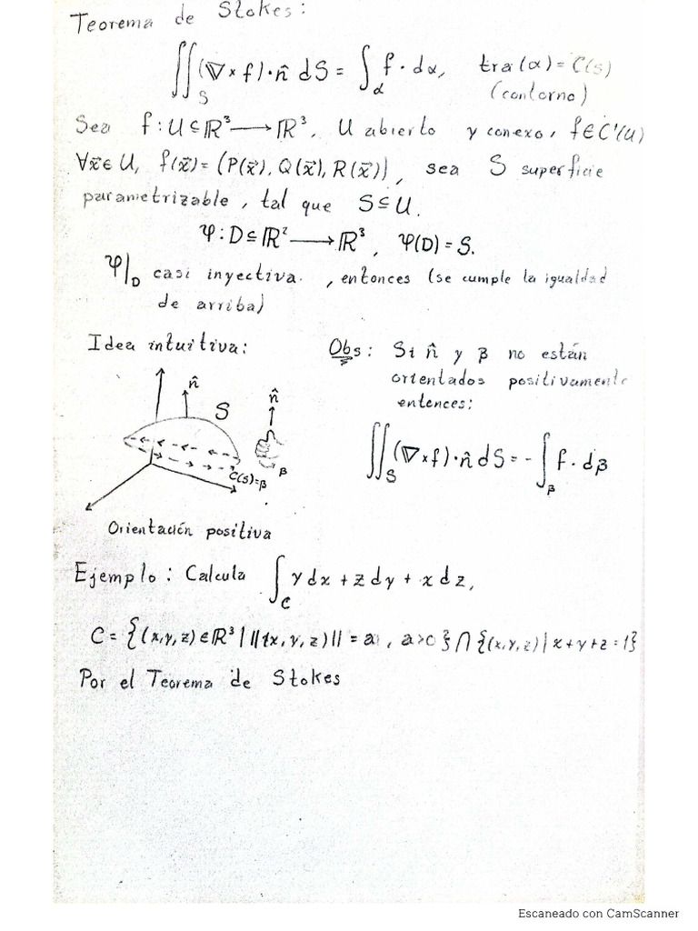 Teorema de Stokes | PDF