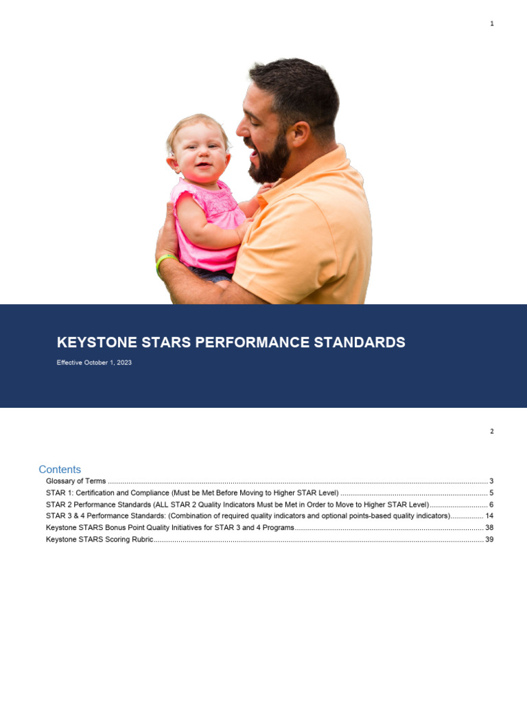 2023 Keystone STARS Performance Standards FINAL | PDF | Individualized ...