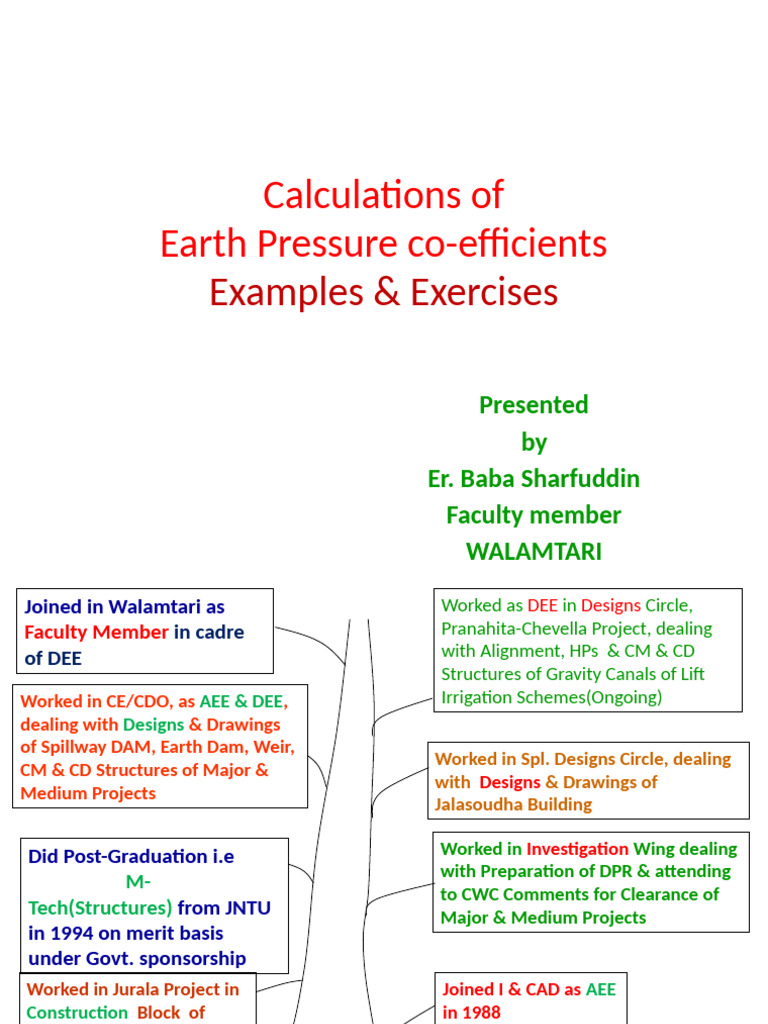 Earth Pressure Coefficients Calculations | PDF | Civil Engineering ...