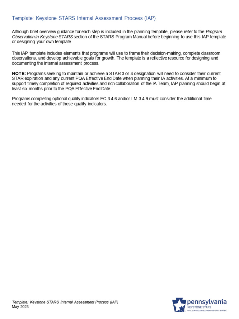 Internal Assessment Process Template 7.1.2023 PDF Writeable FINAL | PDF ...