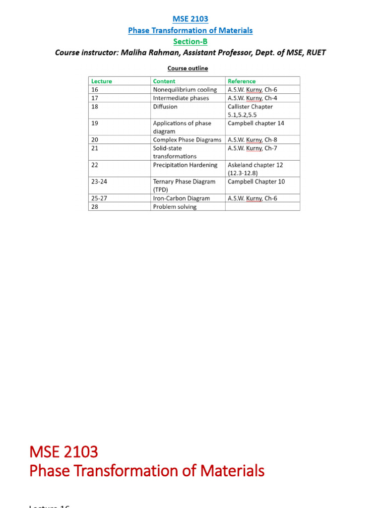 lec 16 | PDF | Materials | Continuum Mechanics