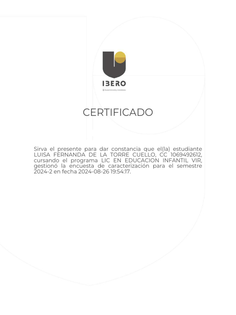 CERTIFI - CARACTERIZACION Compressed Compressed | PDF