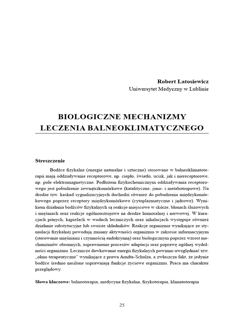 Biologiczne Mechanizmy Leczenia Bal | PDF