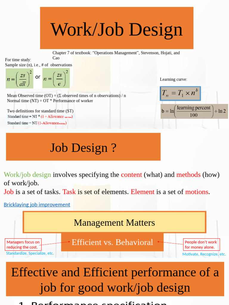 Topic 5 - Job Design | PDF | Cognitive Science | Psychological Concepts