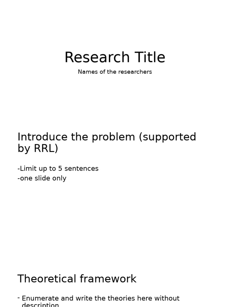 Research Presentation Framework Guide | PDF