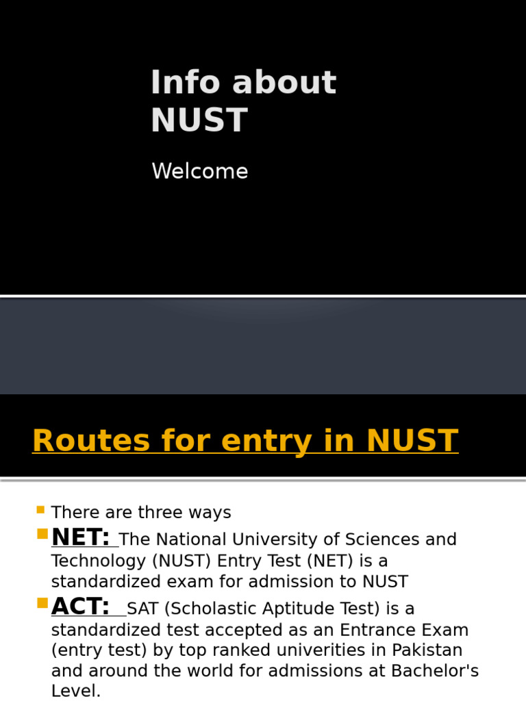 NUST Presentation by Qasim Usman | PDF