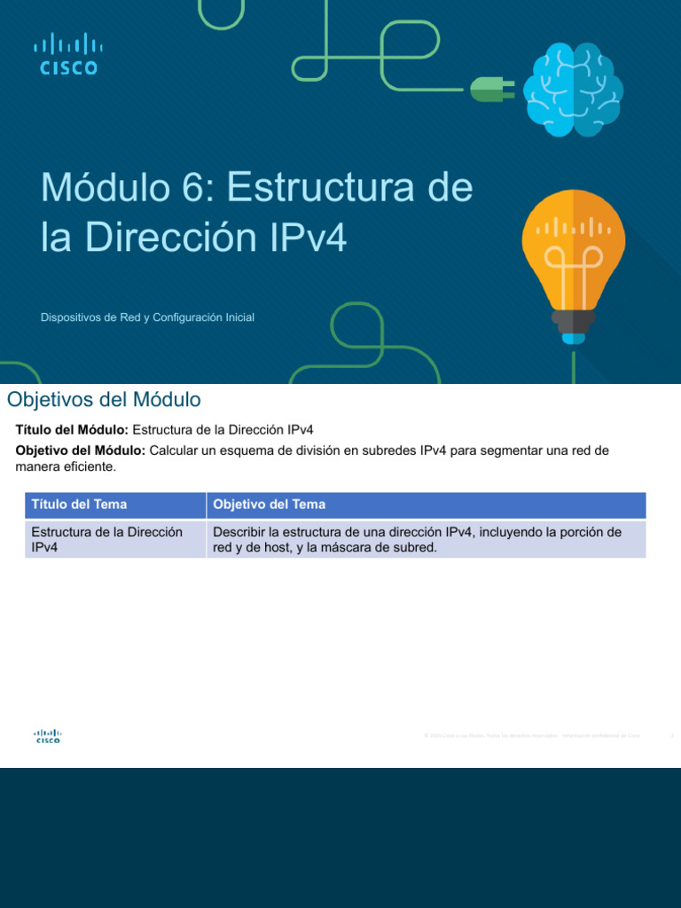 M2 06-Estructura de La Dirección IPv4 | PDF | Dirección IP | Ingeniería Informática