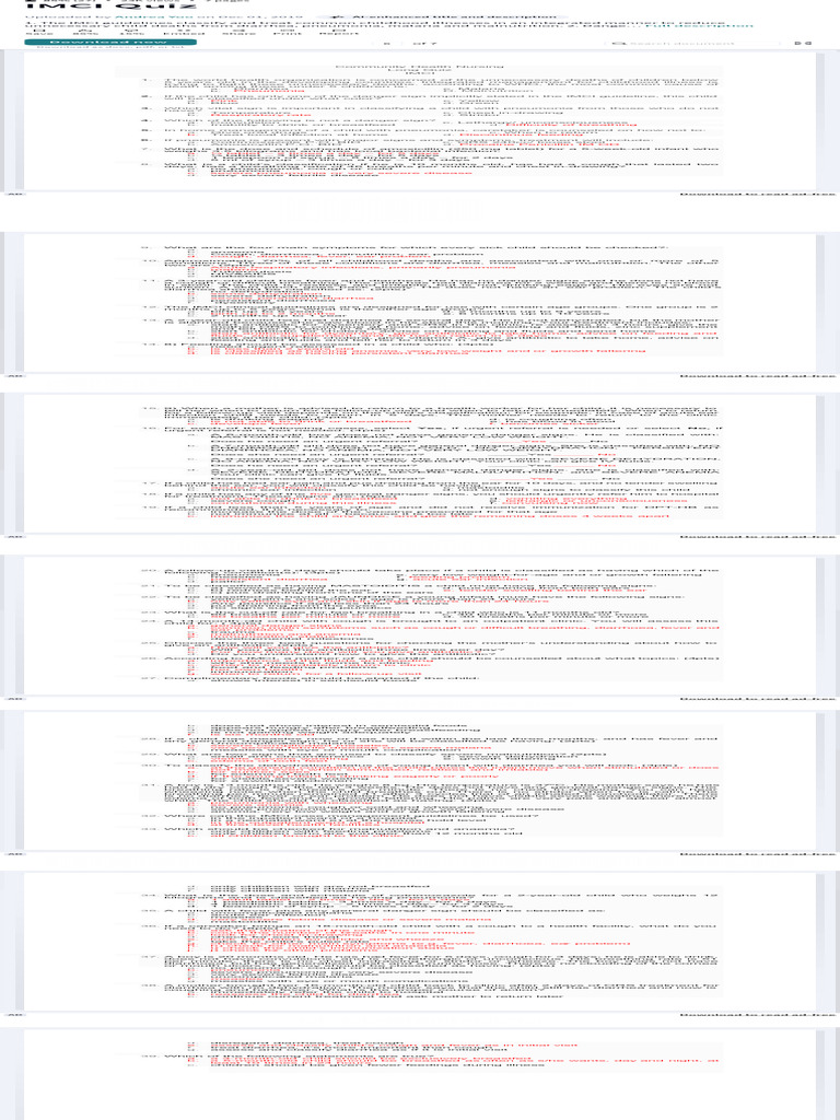 IMCI Quiz PDF Pneumonia Diarrhea | PDF | Pneumonia | Diarrhea