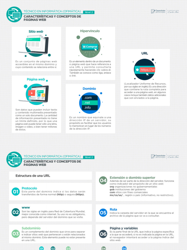 Características y Conceptos de Páginas Web | PDF