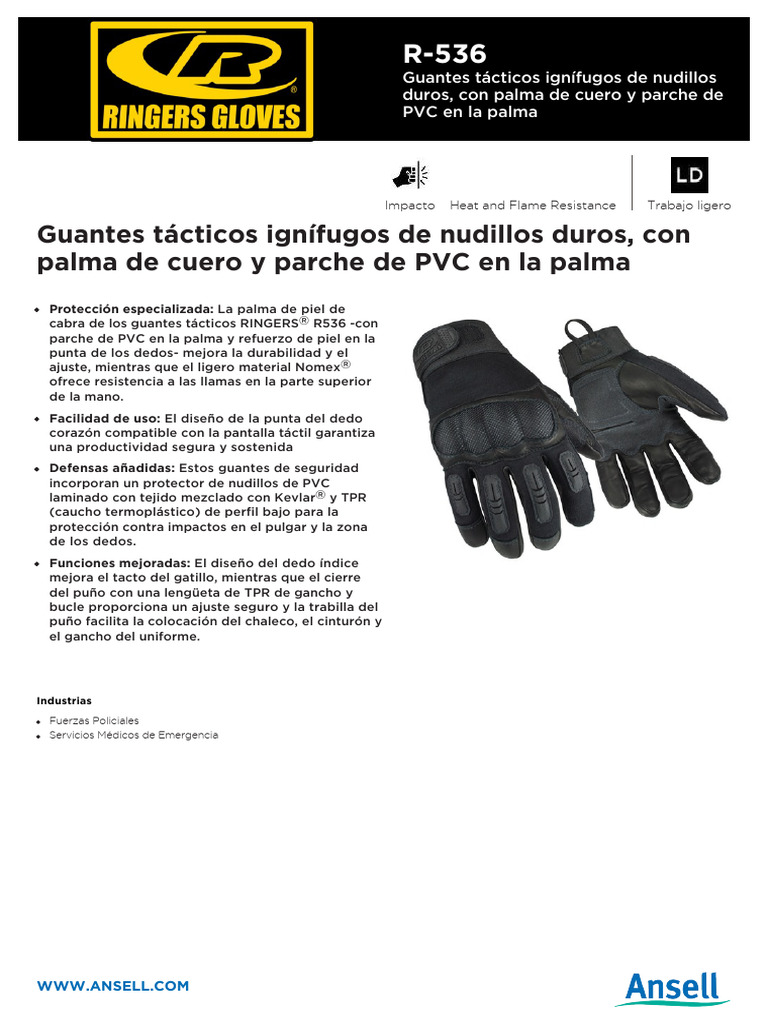Ringers-R536 Pds Co | PDF | Guante