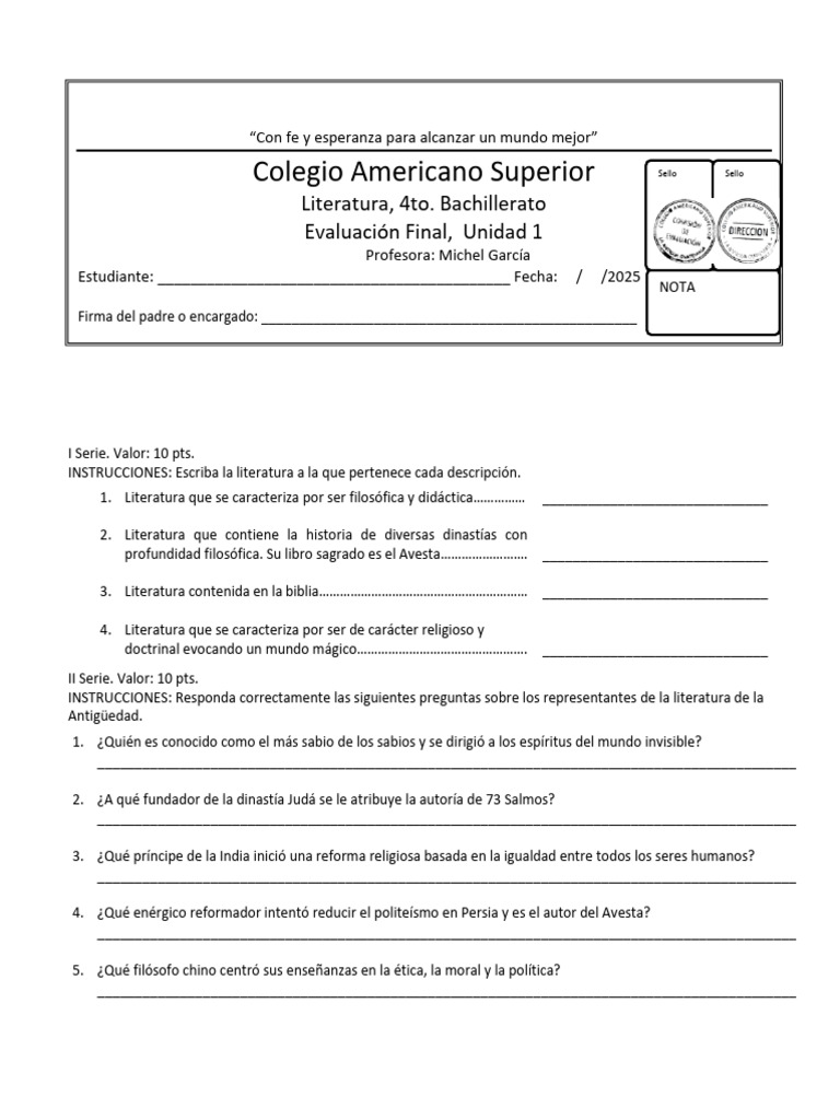 Parcial 3, Literatura, 4to. Baco | PDF | Comunicación | Ritmo