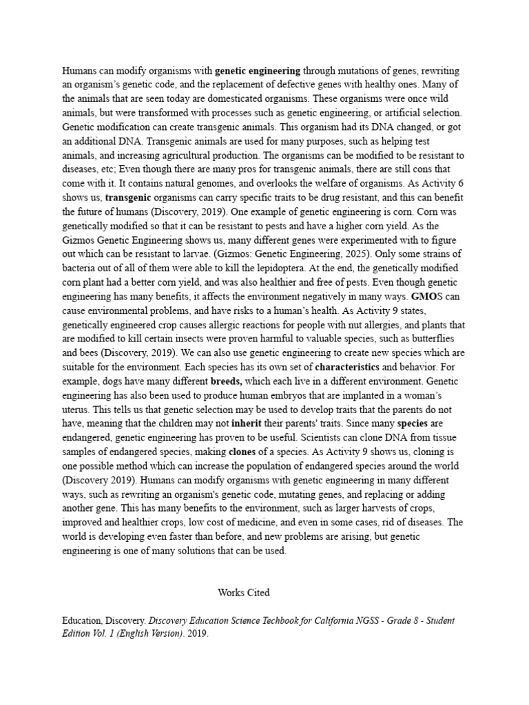 3.4 CER | PDF | Genetic Engineering | Genetically Modified Organism