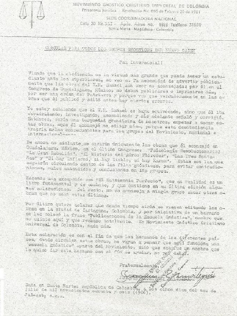 Carta Original Libros | PDF