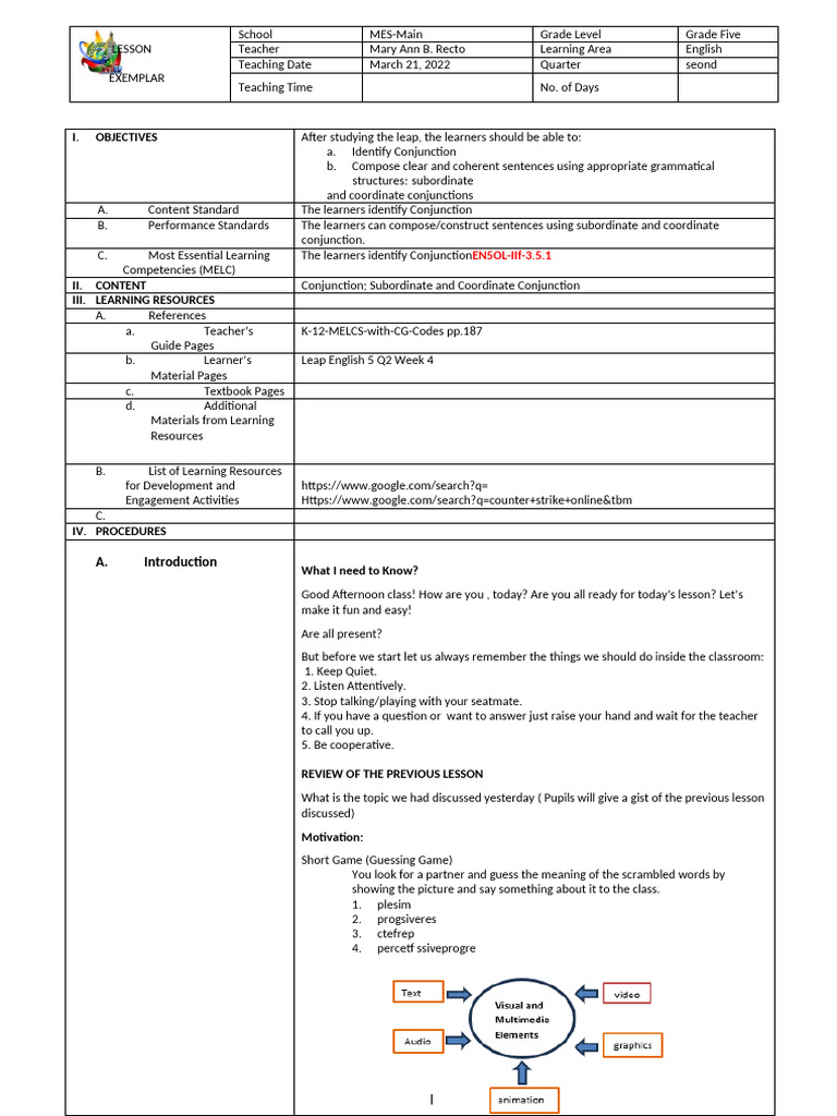 Coti-Eng5 Q4 - 2023 - Analyze Visual and Multimedi Elements | PDF | Multimedia | Video