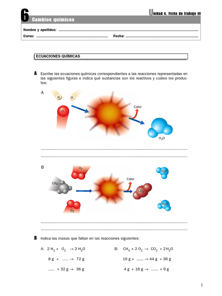 Repaso de 2o en Cambios Químicos y de Formulación Inorgánica | PDF ...