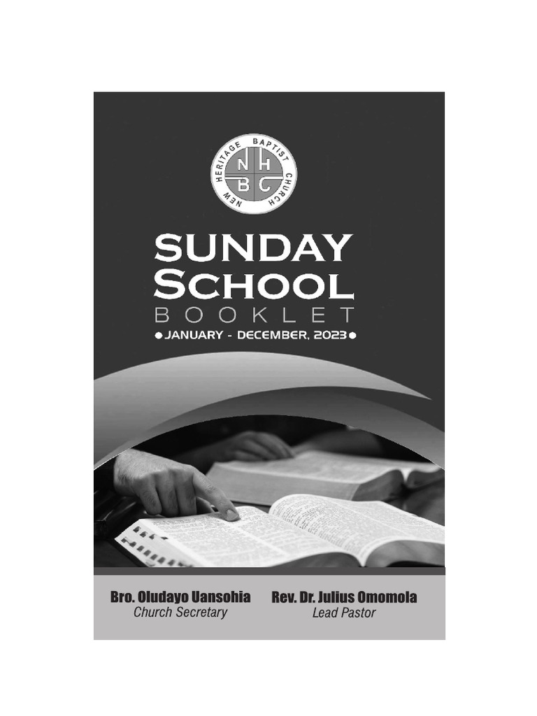 NHBC-Sunday-School-Studies.2023 | PDF | Book Of Numbers | Jesus