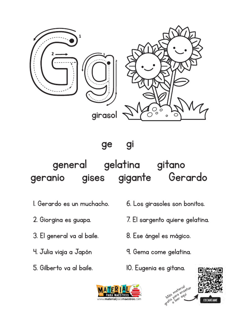 Aprendiendo A Leer 20 Ge, Gi | PDF