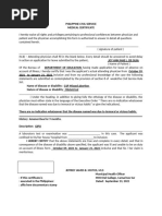 CSC Form 41 Medical Certificate FOR LEAVE | PDF | Physician | Public ...