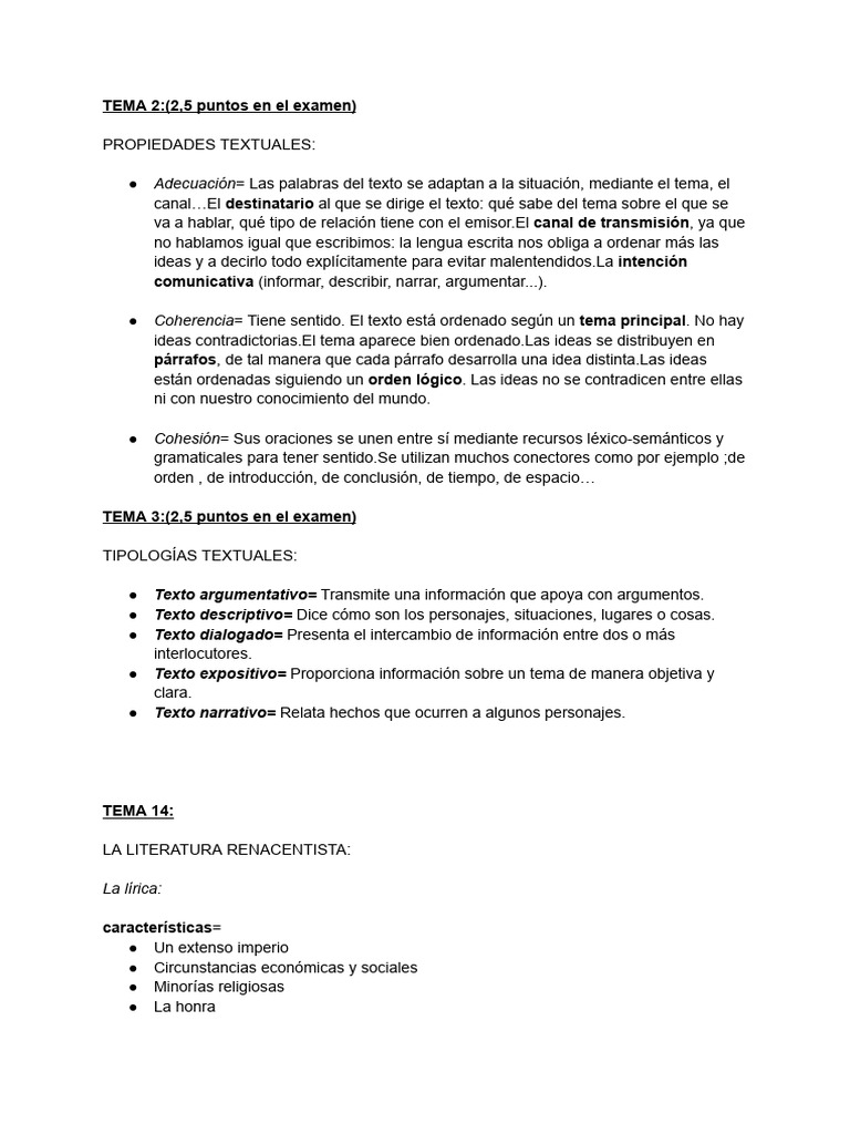 Examen Lengua y Literatura | PDF | Don Quijote | Poesía