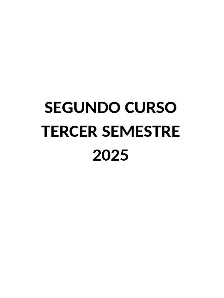 Segundo Curso Tercer Semestre | PDF | Sicología | Aprendizaje