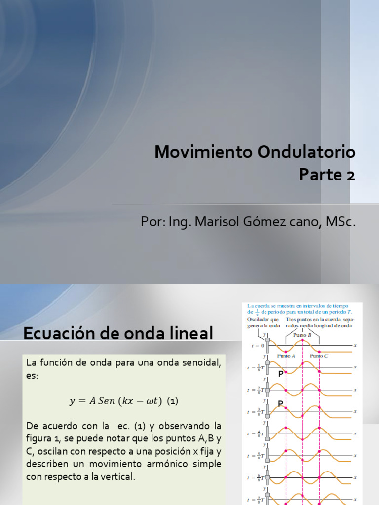 Movimiento Ondulatorio Parte2 | PDF | Olas | Oscilación