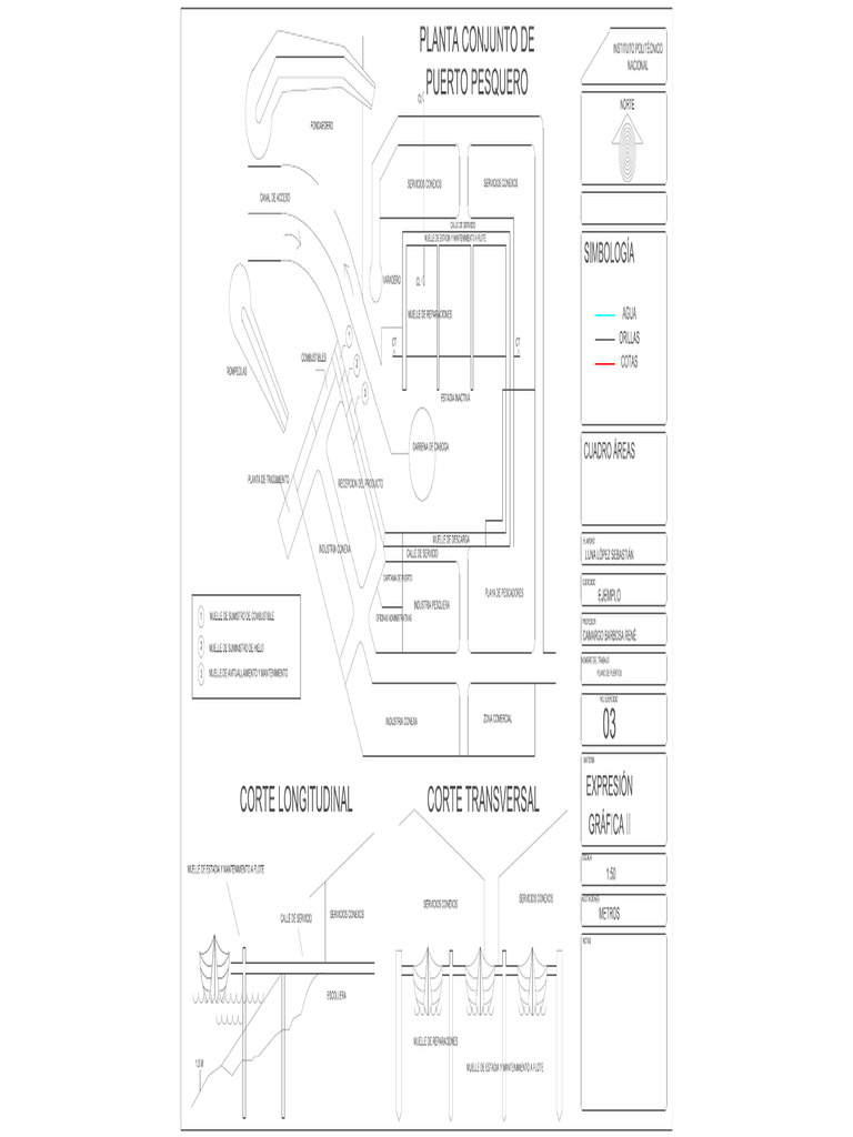 PLANO DE PUERTO-Model | PDF | Infraestructura de transporte de agua | Costa