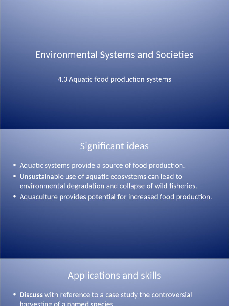 Environmental Systems and Societies: 4.3 Aquatic Food Production ...