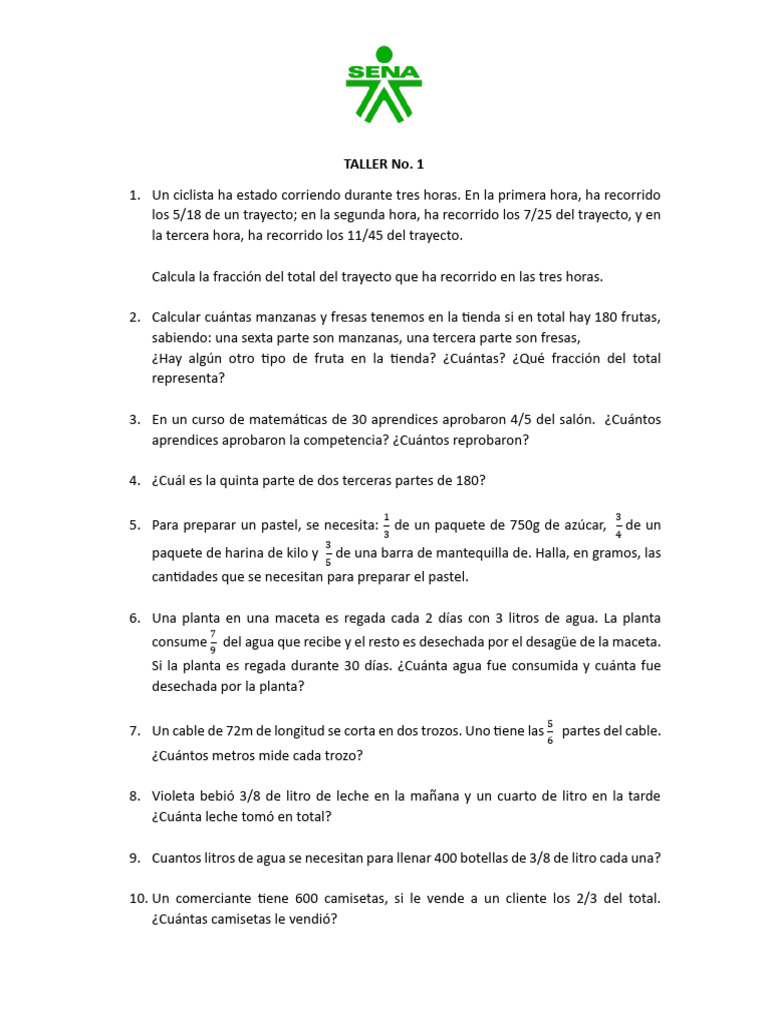 Taller de Razonamiento Cuantitativo | PDF