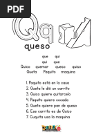 Actividades con las sílabas "que" y "qui" | PDF