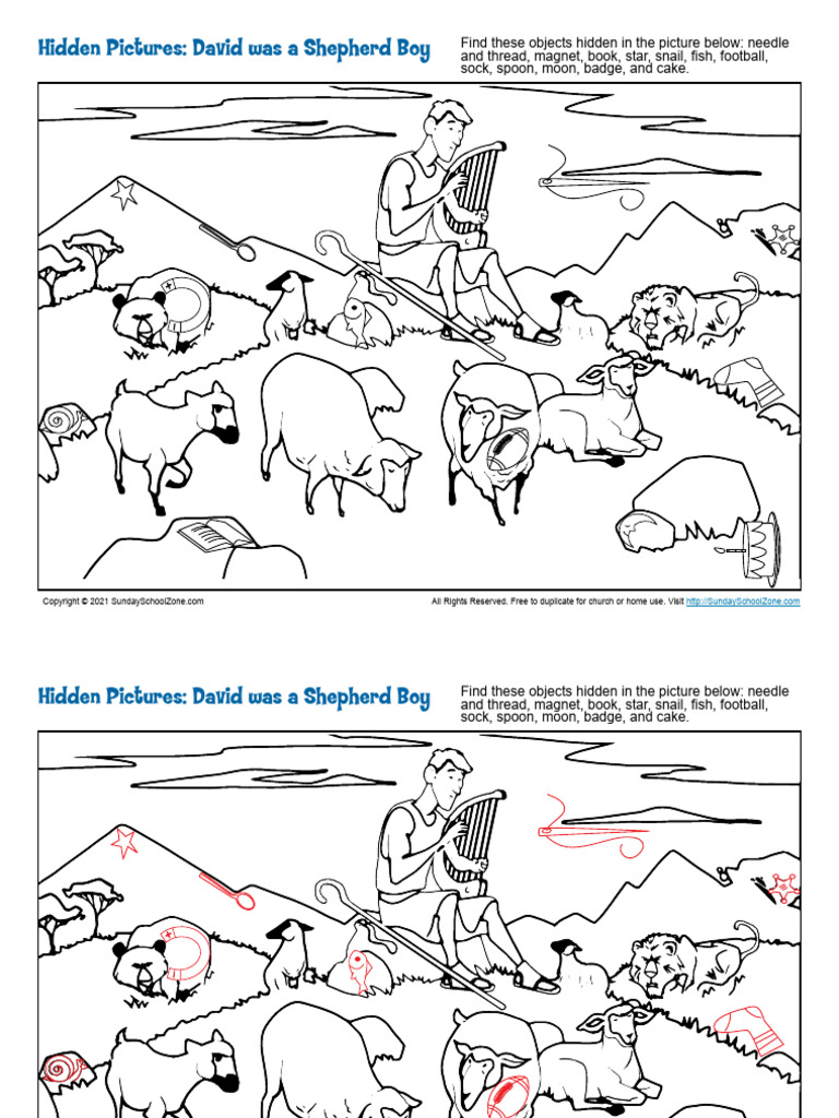 Hidden Pictures: David the Shepherd | PDF