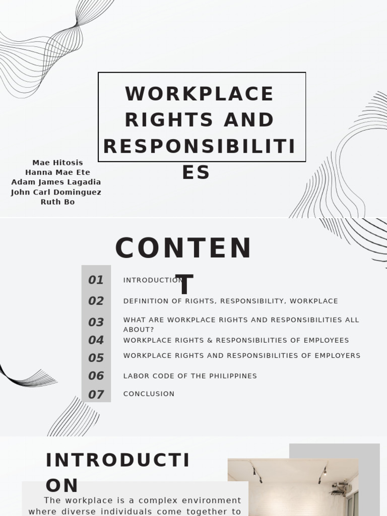 Workplace Rights, Responsibilities, Legal Basis Basis | PDF ...