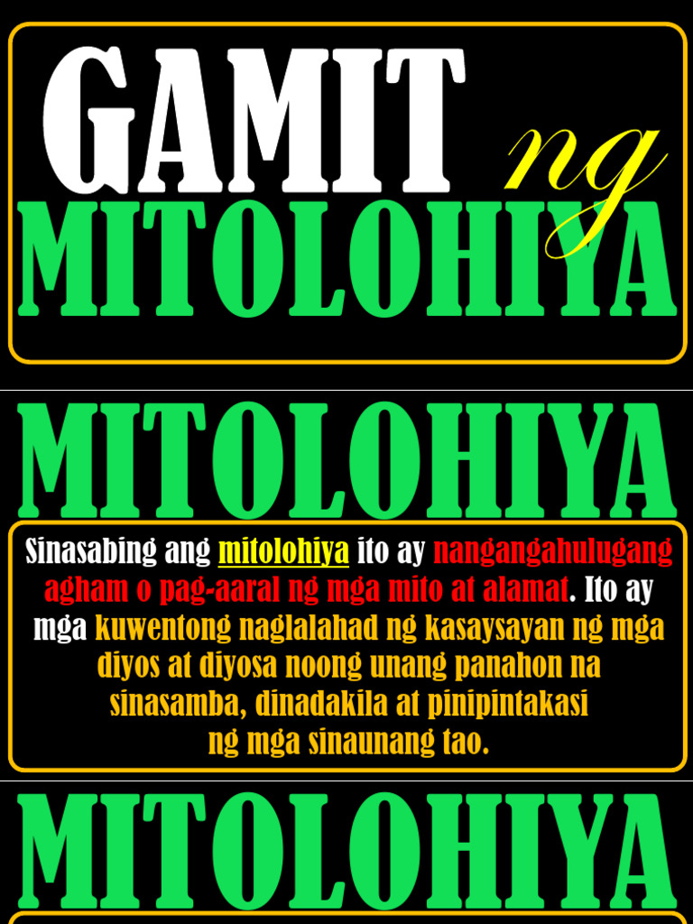 Lesson 1 Gamit NG Mitolohiya | PDF