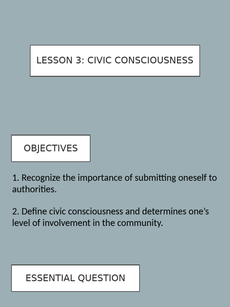 Understanding Civic Consciousness | PDF