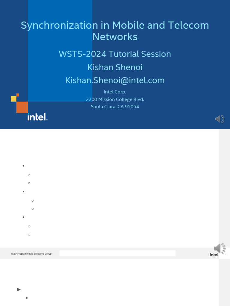 WSTS 2024 Tutorial Sync Mobile Telecom Shenoi Intel | PDF ...