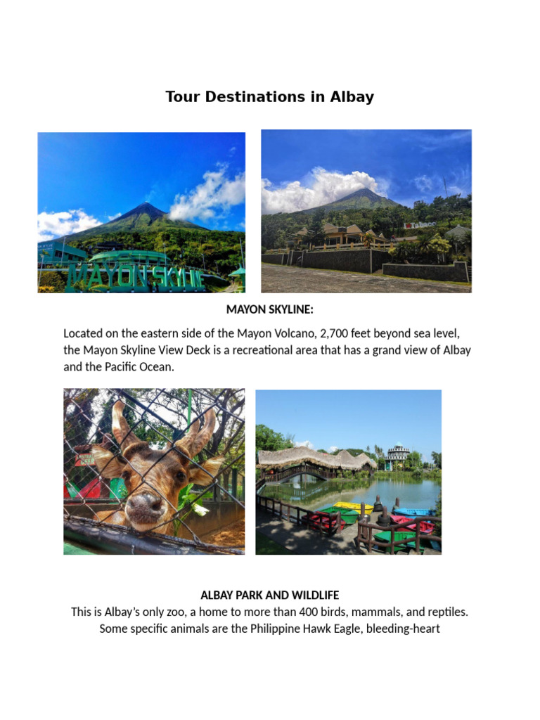 Top Albay Tour Destinations Guide | PDF