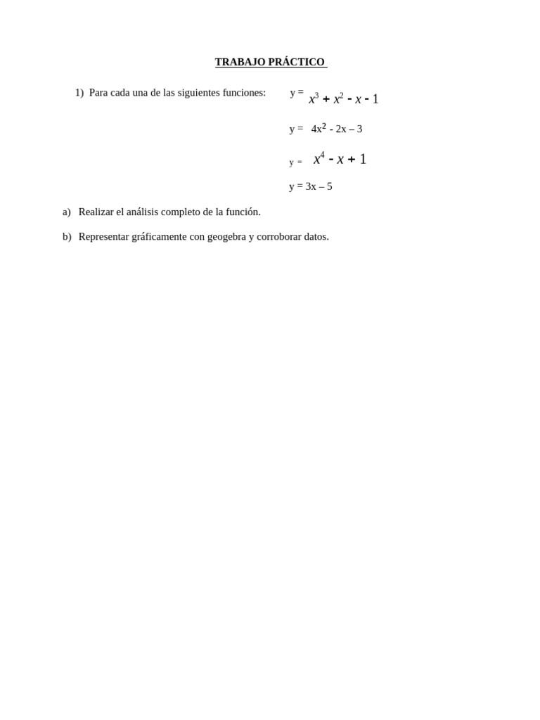 Trabajo Práctico de Derivada | PDF