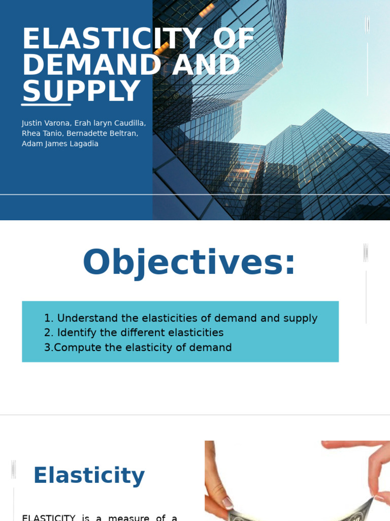 Understanding Demand and Supply Elasticity | PDF | Price Elasticity Of ...